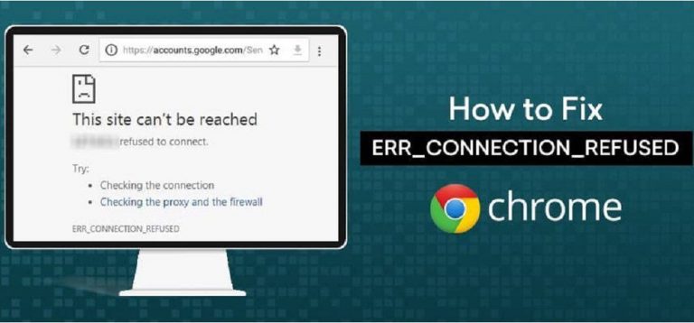 ERR_Connection_Refused. Chrome browser will show you