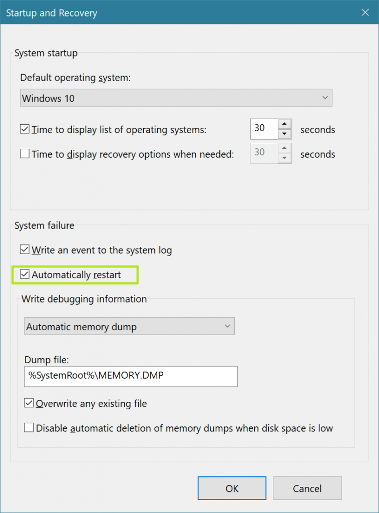 Blue Screen: How To Avoid Computer From Resetting After Displaying The ...