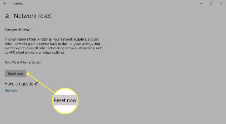 How To Reset Network Settings In Windows 10 - DED9