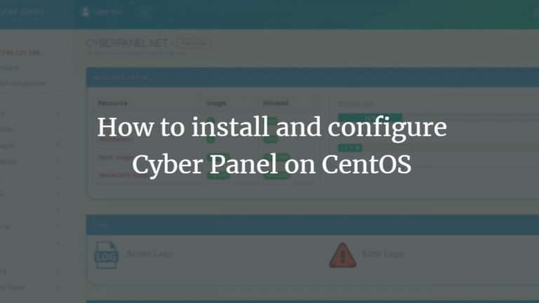 How to Install CyberPanel Control Panel on CentOS 7 - DED9